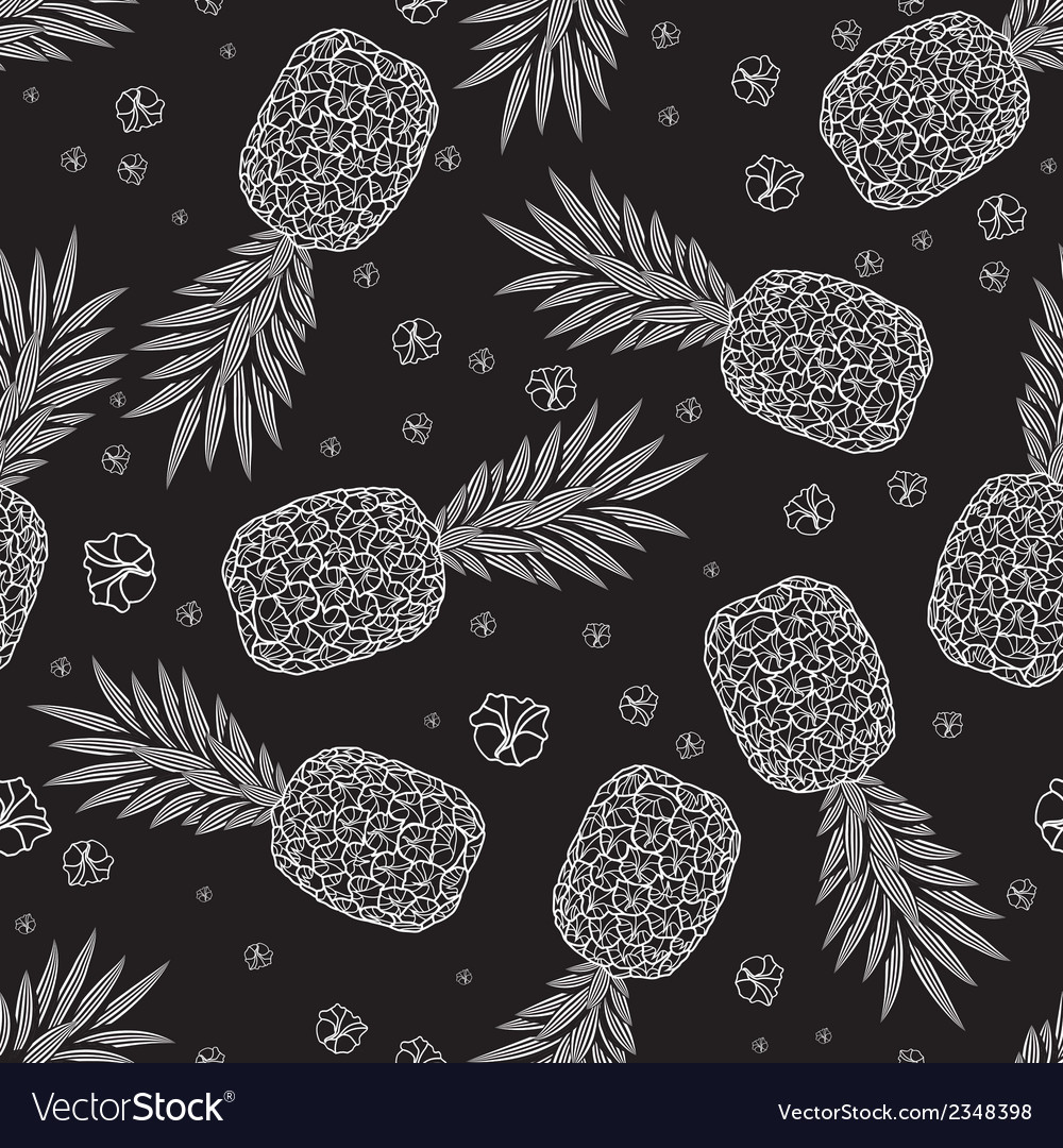 Pineapple seamless pattern Royalty Free Vector Image