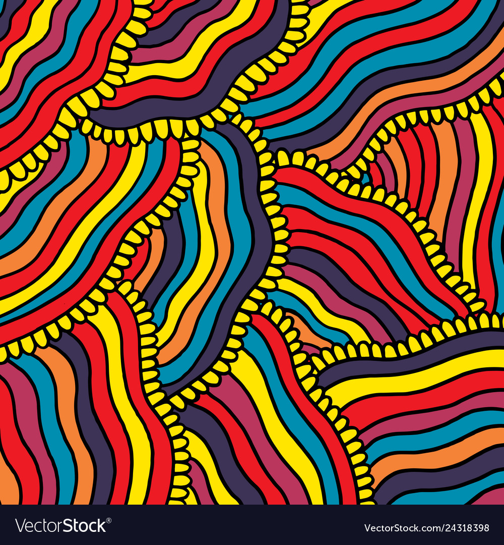 Psychedelic Stripe Pattern Royalty Free Vector Image