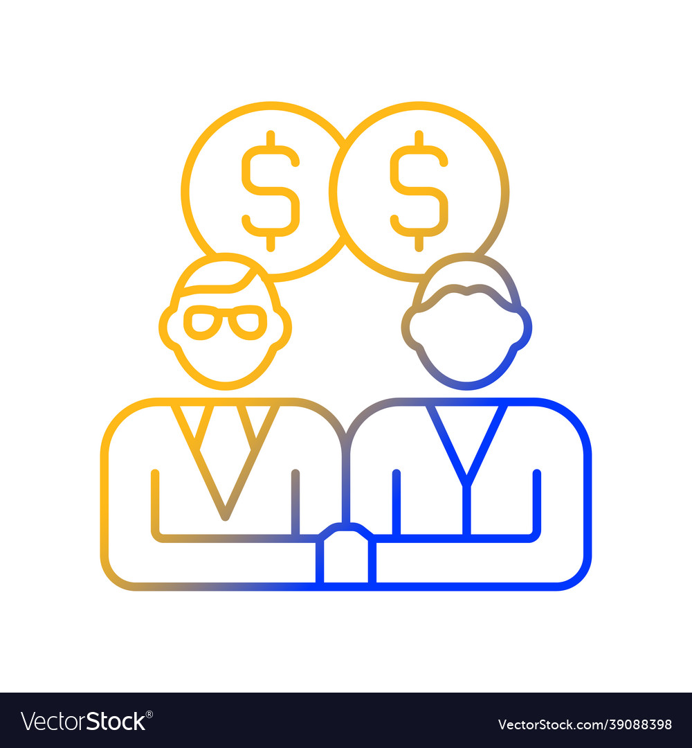 Sales representative gradient linear icon Vector Image