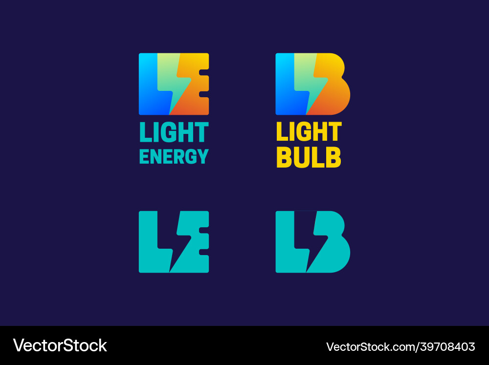 Electric logo with lightning and energy Royalty Free Vector