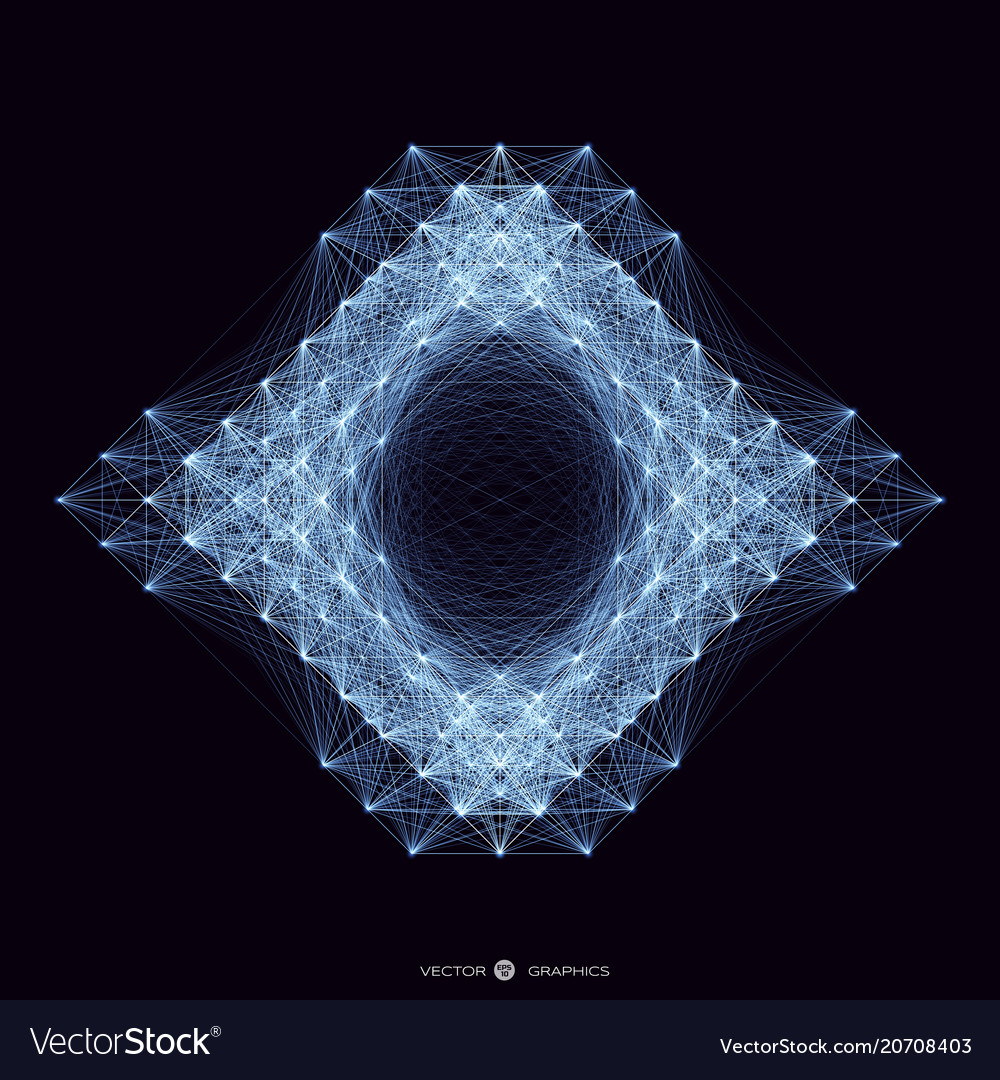 Geometric pattern consist connected lines Vector Image