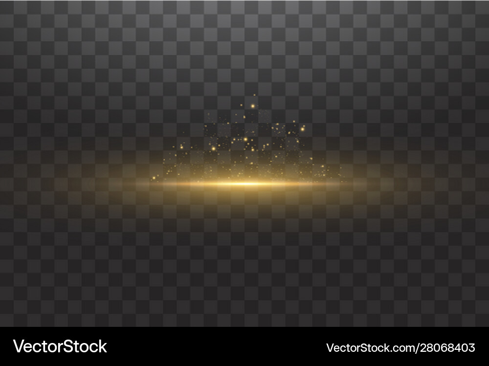 Glow isolated gold transparent effect lens flare Vector Image
