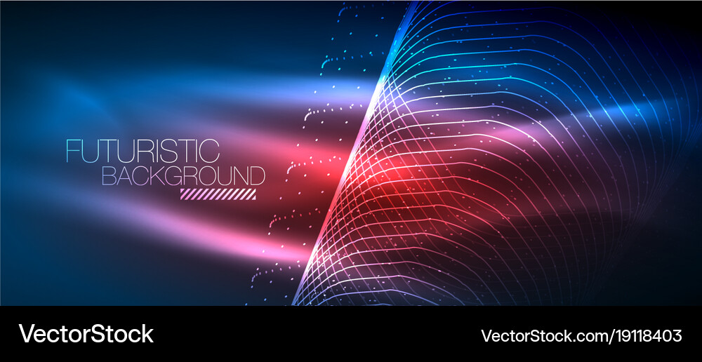 Hi-tech futuristic techno background neon shapes Vector Image