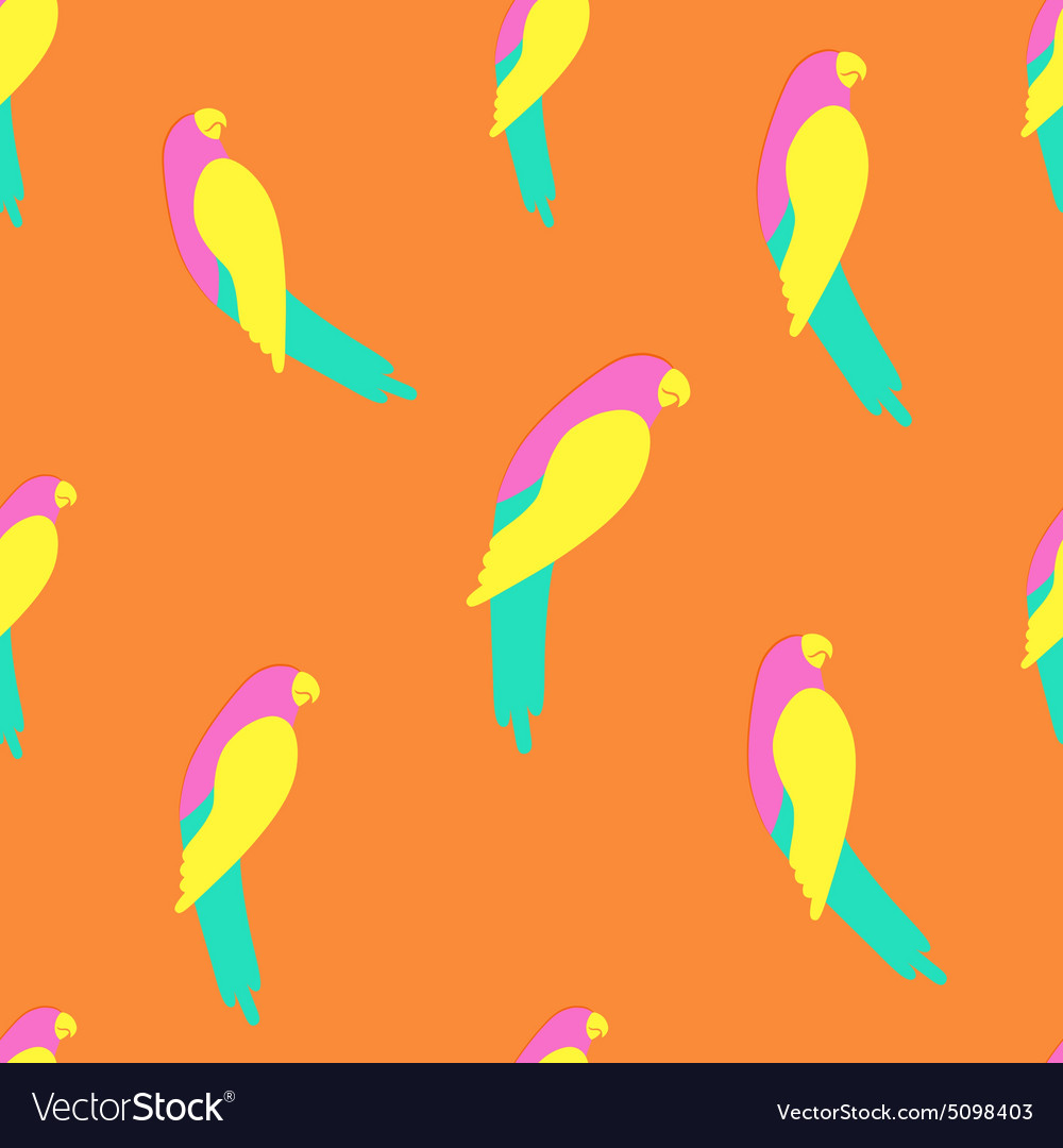 Parrot seamless pattern Royalty Free Vector Image