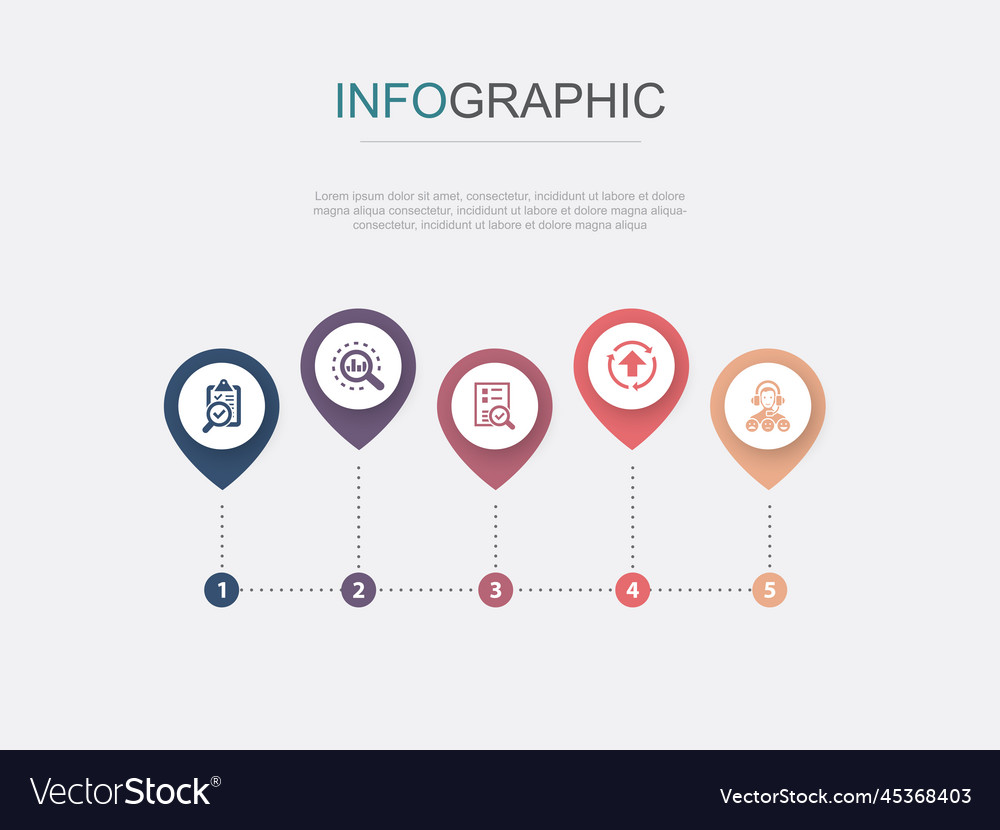 Quality control analysis evaluation improvement Vector Image