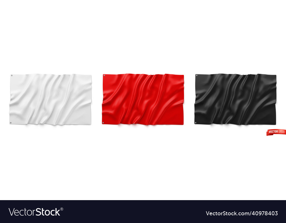 Realistic flags Royalty Free Vector Image - VectorStock