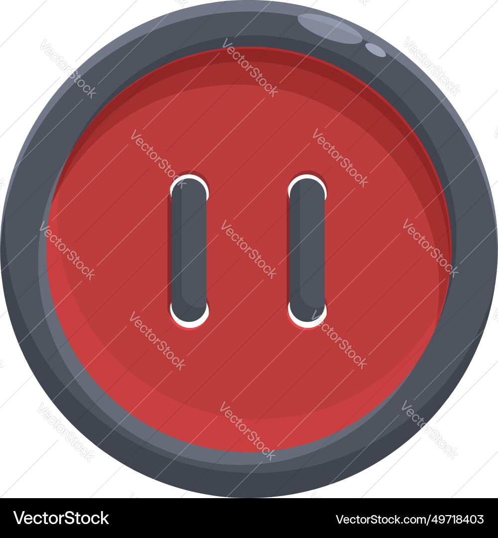 Red black button icon cartoon shirt fabric Vector Image