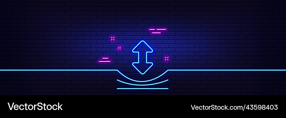 Resilience line icon elastic material sign neon Vector Image