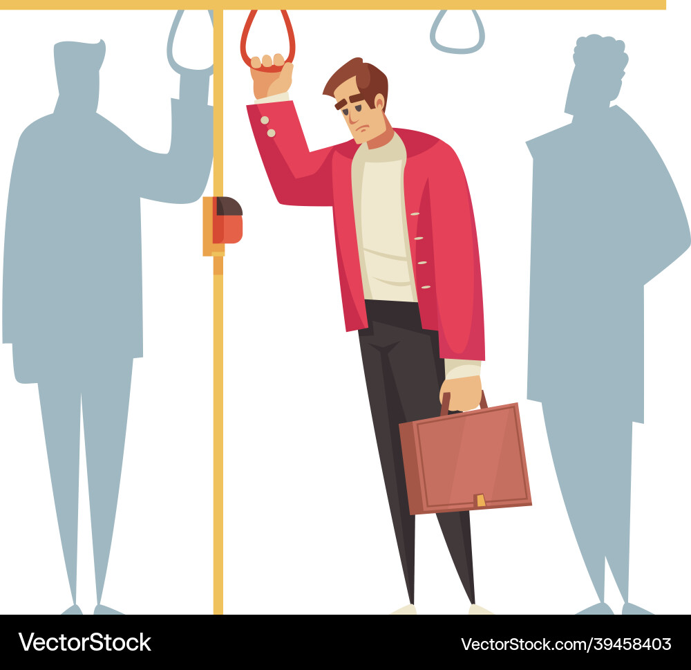 Sad man composition Royalty Free Vector Image - VectorStock