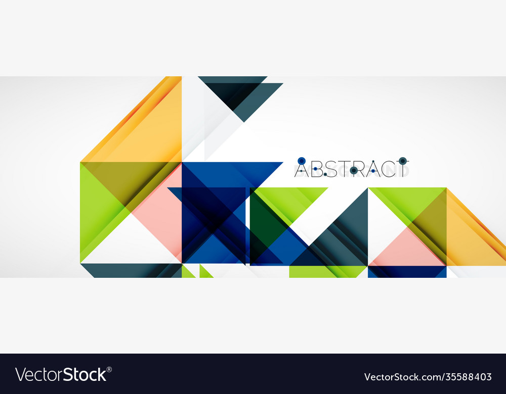 Set triangle geometric backgrounds Royalty Free Vector Image
