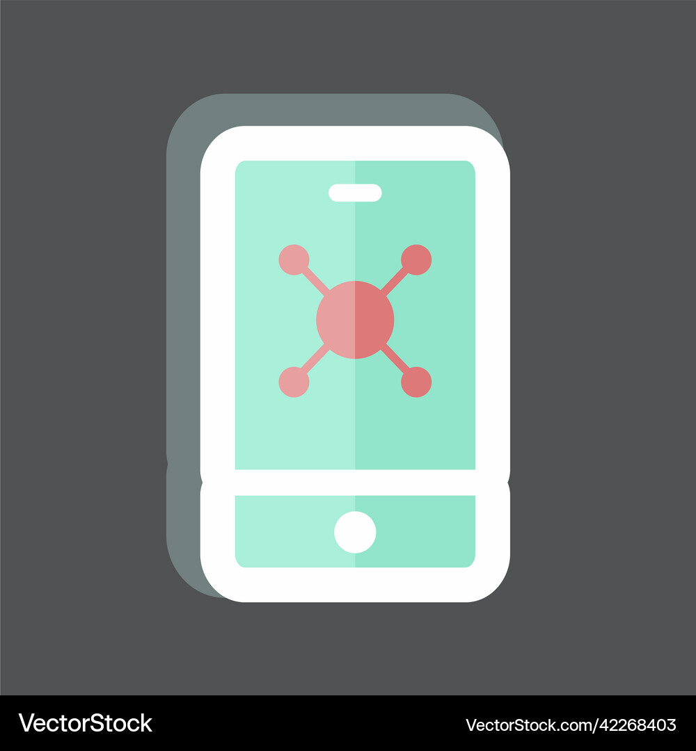 Sticker mobile marketing suitable for education Vector Image