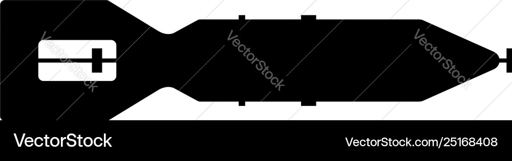 Aerial air bomb explosive and incendiary weapon Vector Image