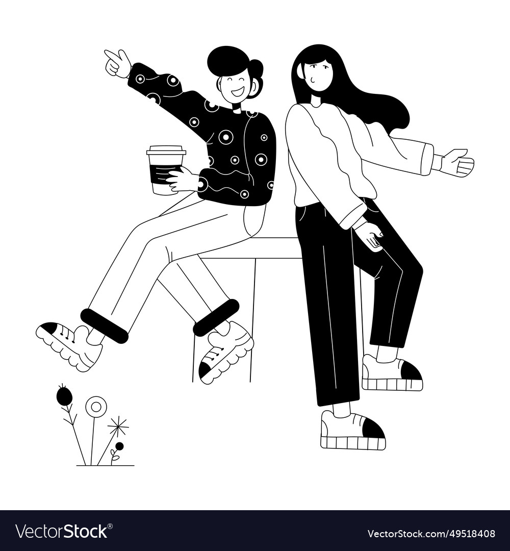 Coffee date Royalty Free Vector Image - VectorStock