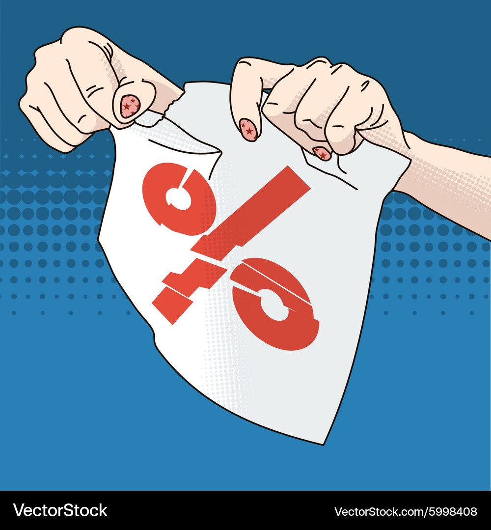 Female hands tearing paper Royalty Free Vector Image