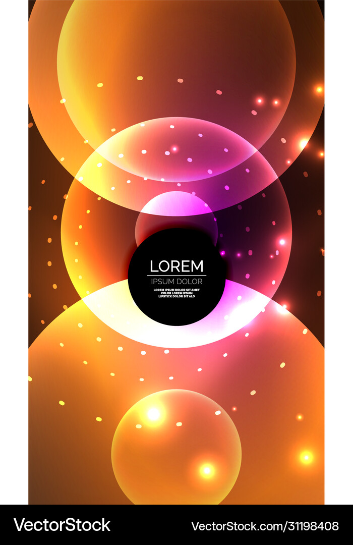 Glowing neon shiny transparent abstract geometric Vector Image