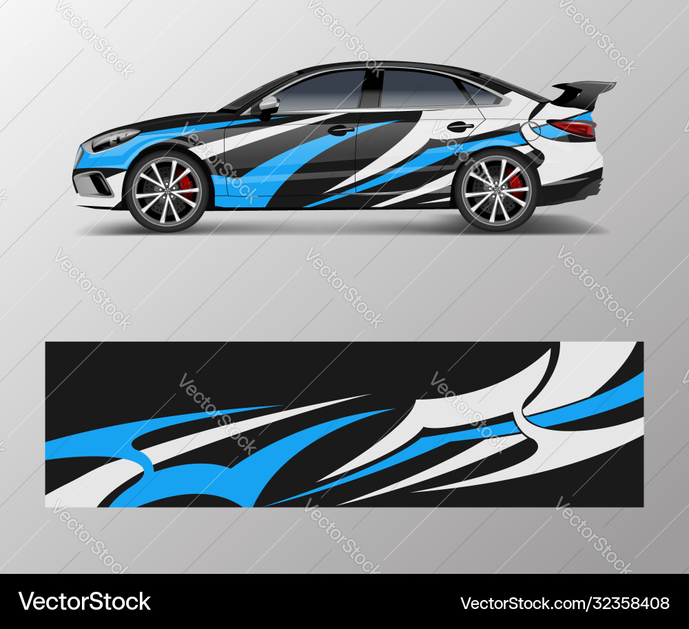 Graphic abstract racing designs for vehicle Vector Image