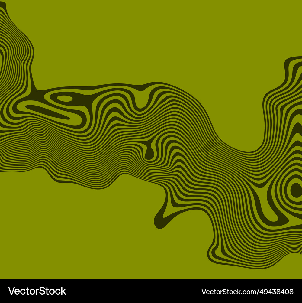 Green vintage abstract poster with textured Vector Image