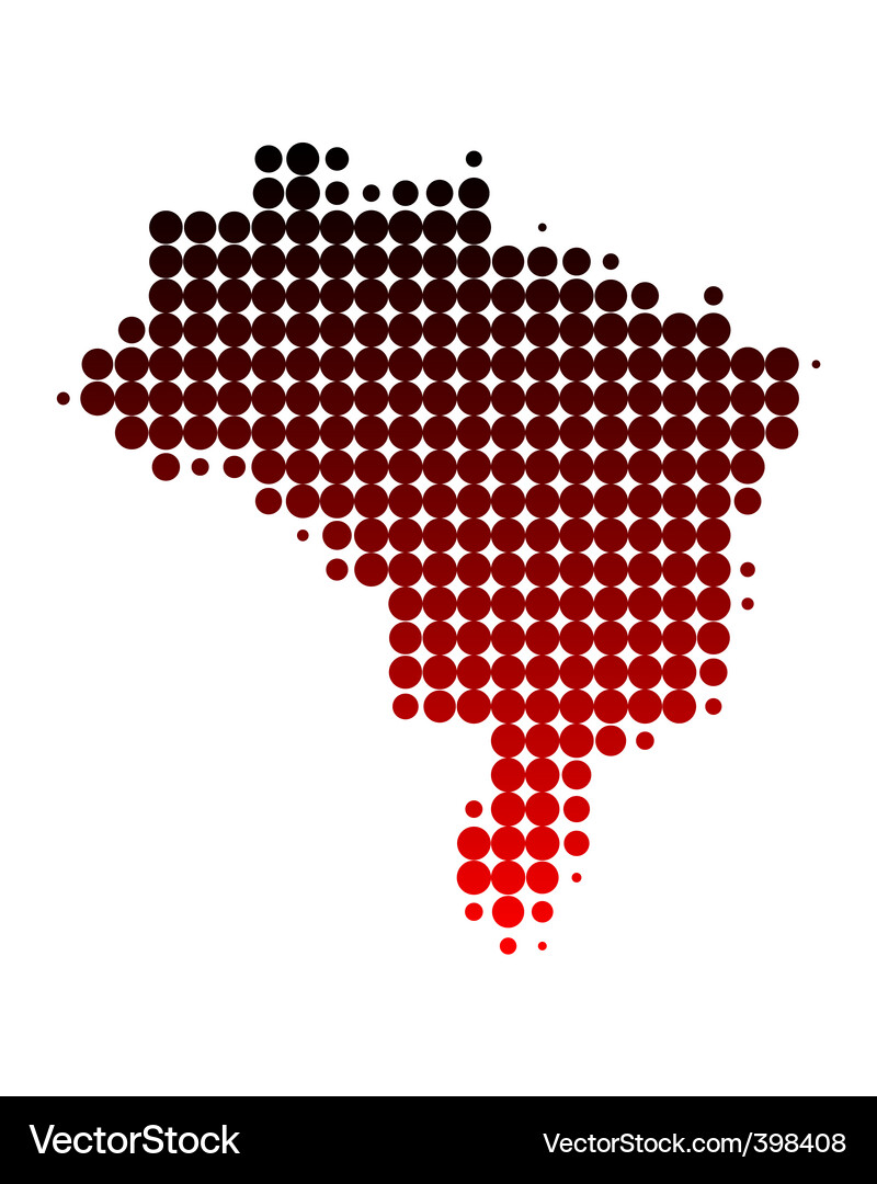 Map Of Brazil Royalty Free Vector Image Vectorstock