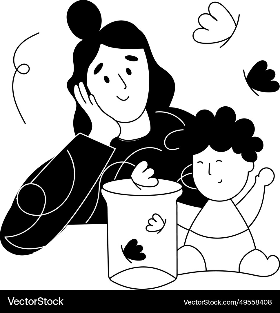 Modern pack of typography texts glyph stickers Vector Image