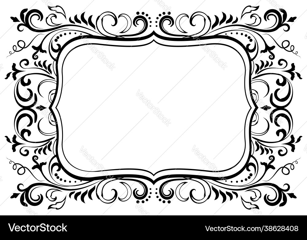 Ornamental elegant floral baroque frame Royalty Free Vector