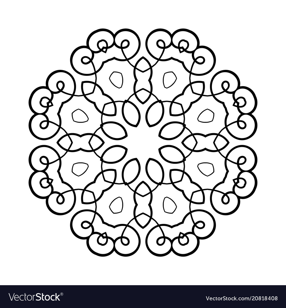 Round ornament pattern Royalty Free Vector Image