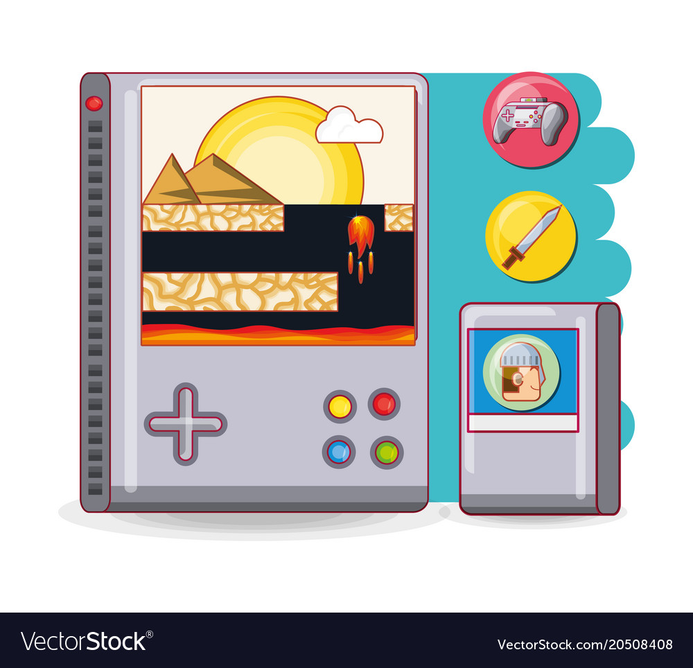 Video game scene interface Royalty Free Vector Image
