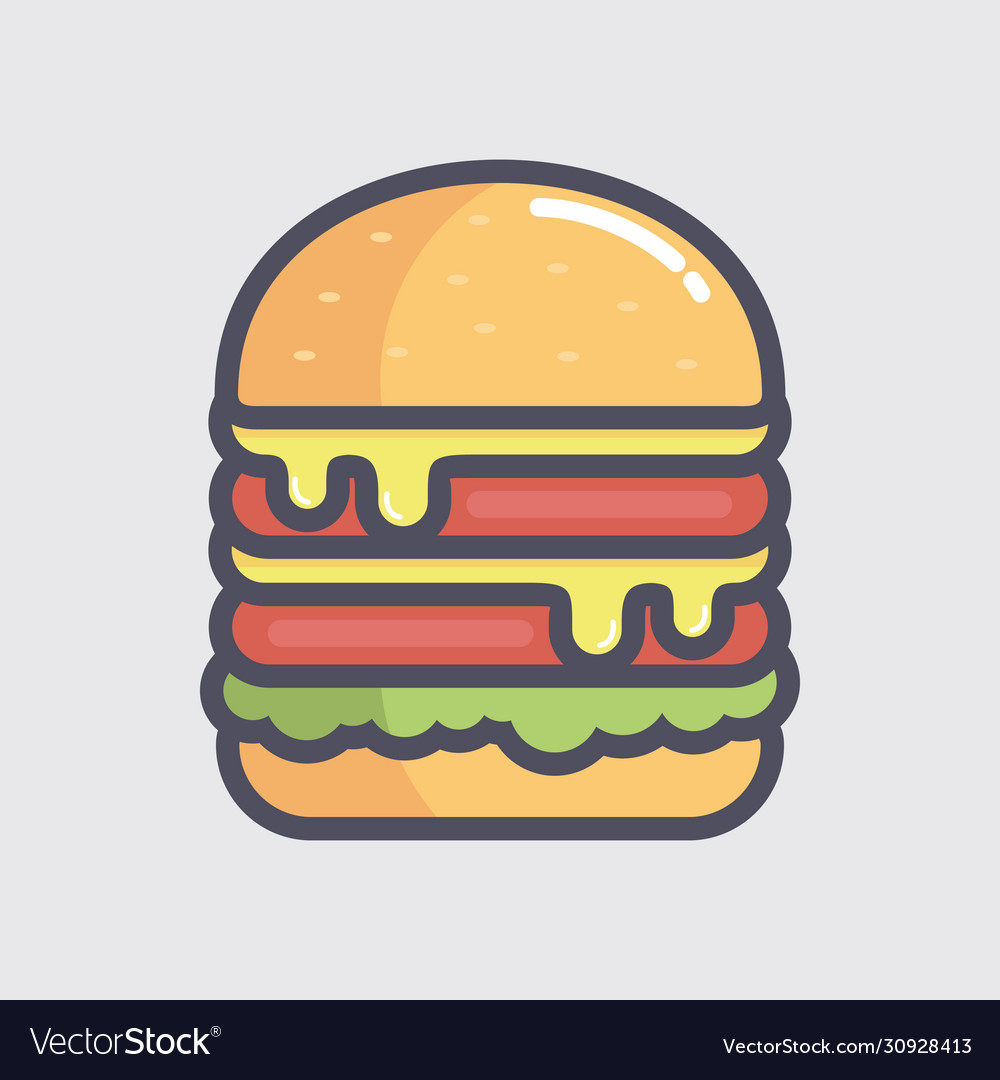 Burger Royalty Free Vector Image - VectorStock