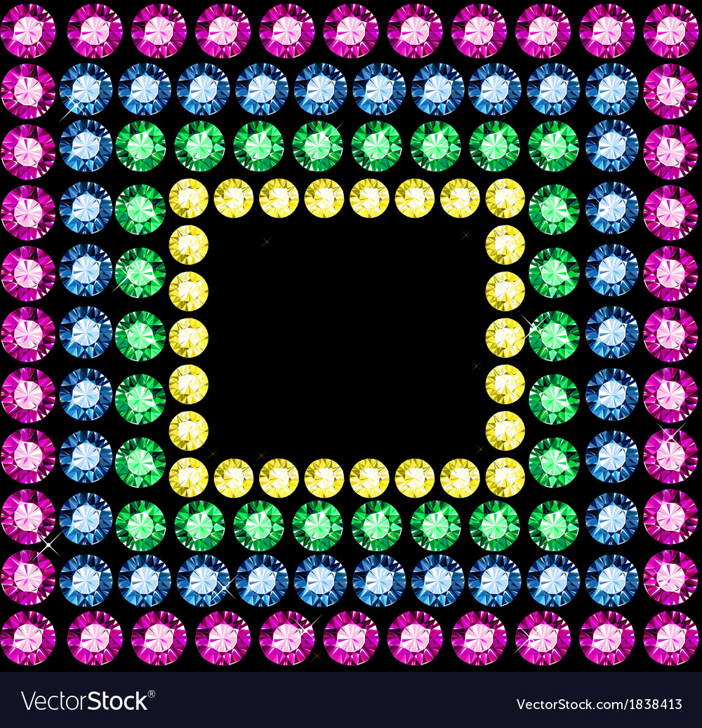 Gem frame Royalty Free Vector Image - VectorStock