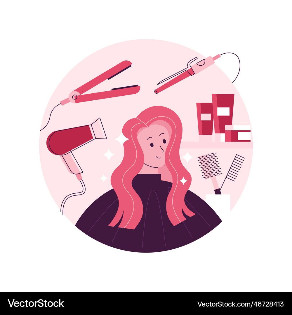 Hair salon abstract concept Royalty Free Vector Image