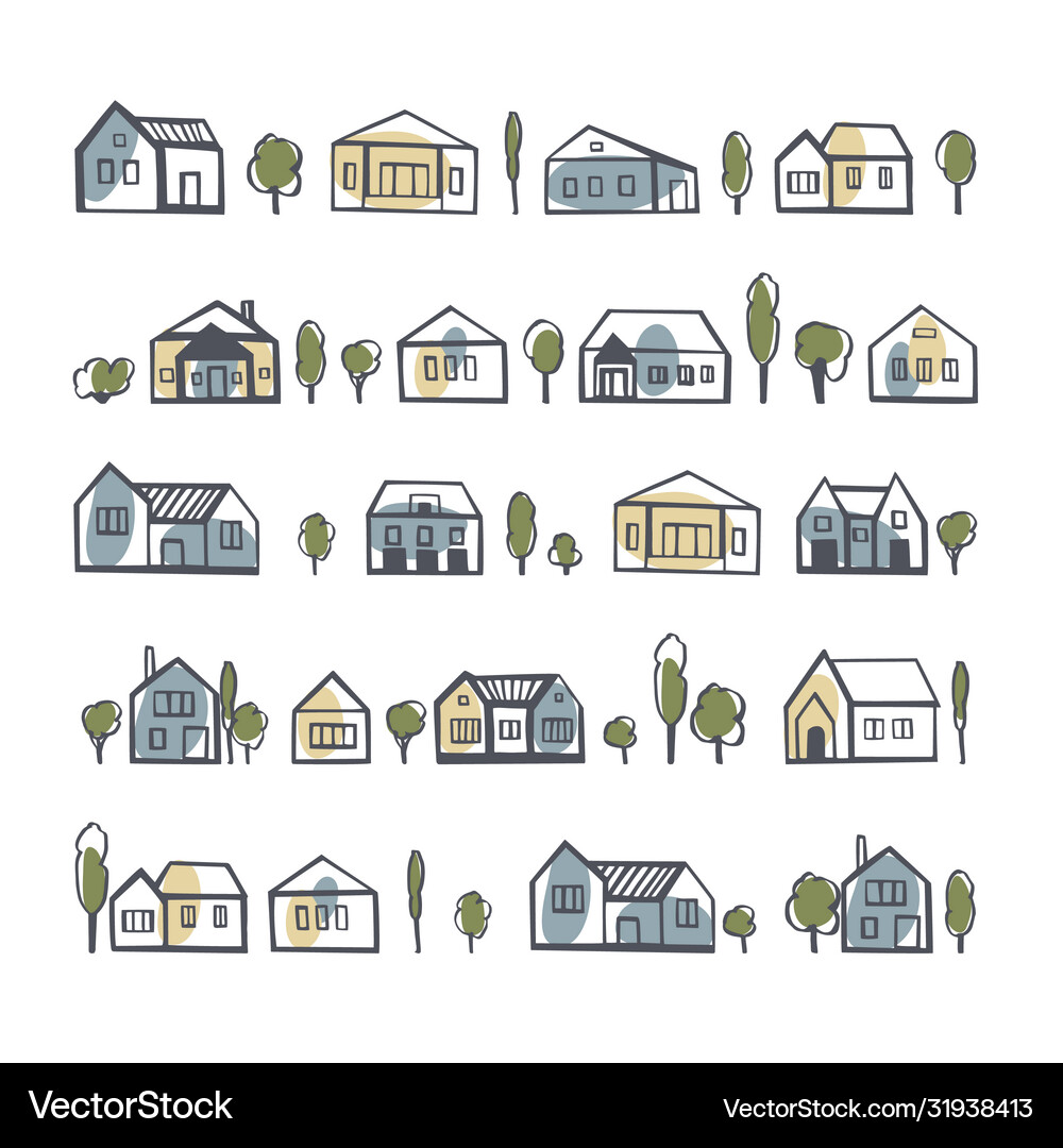 Hand Draw Cute Houses Cute House Drawing Images Free Download On