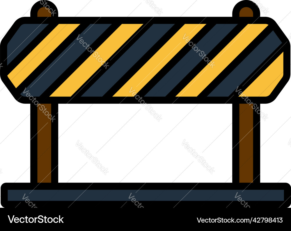 Icon of construction fence Royalty Free Vector Image