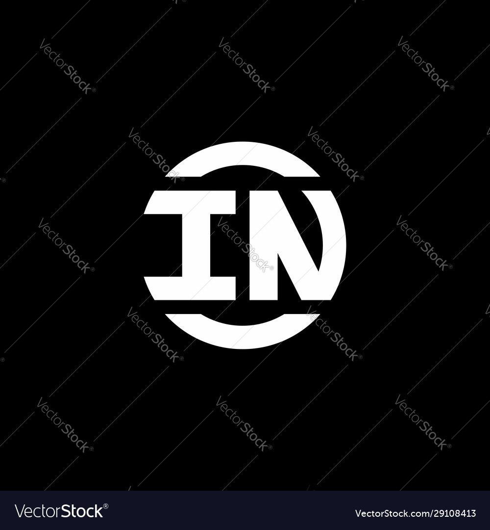 In logo monogram isolated on circle element Vector Image