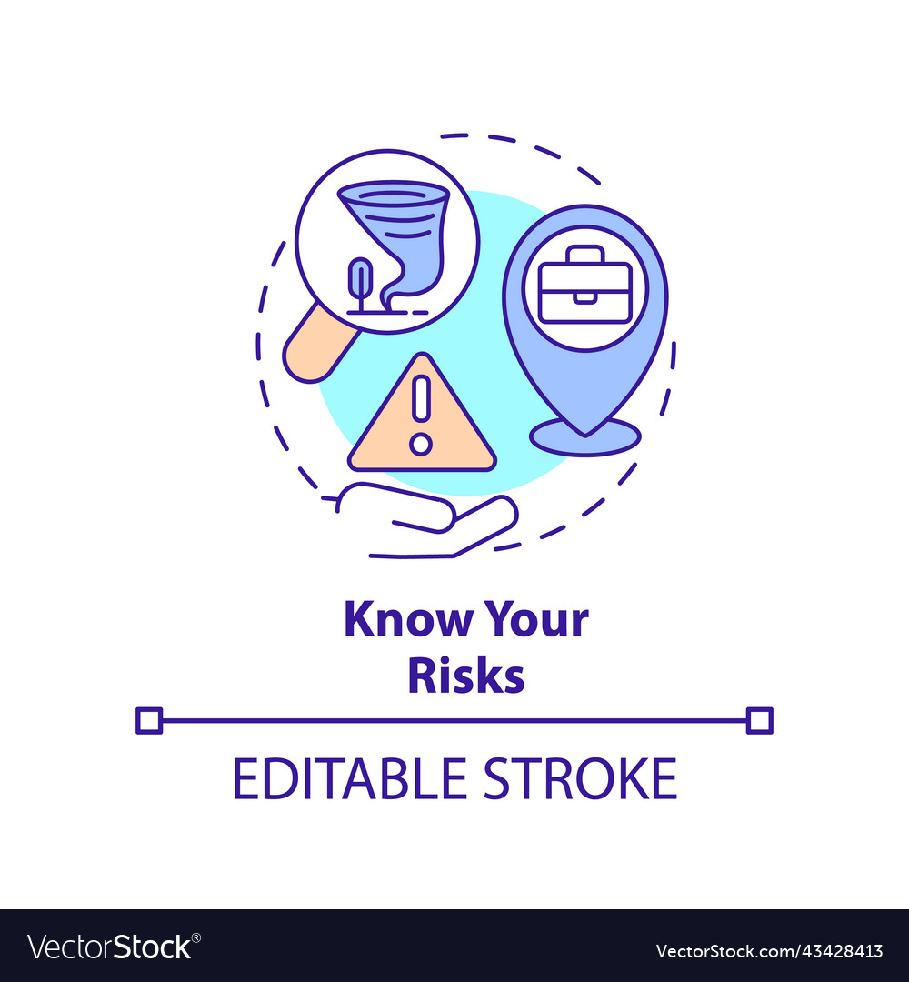 Know risks concept icon Royalty Free Vector Image Know risks concept icon Royalty Free Vector Image