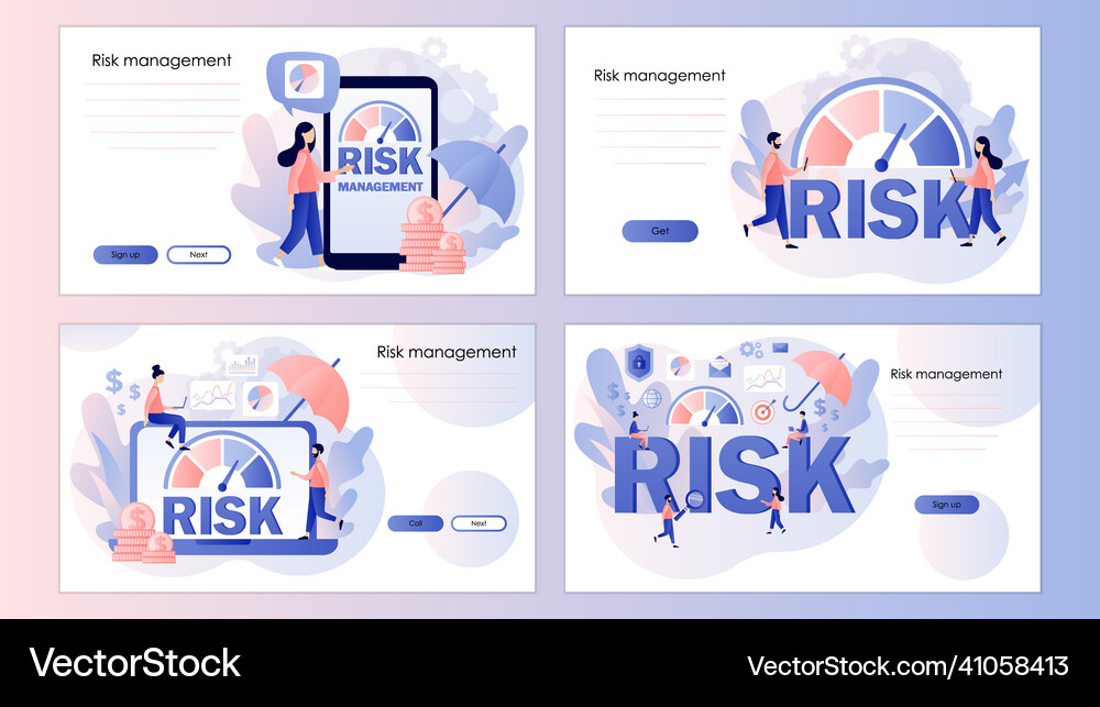 Risk management assessment levels knob Royalty Free Vector