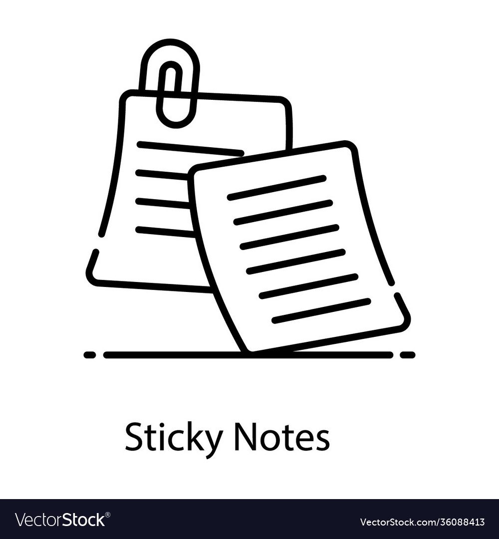 Sticky notes Royalty Free Vector Image - VectorStock