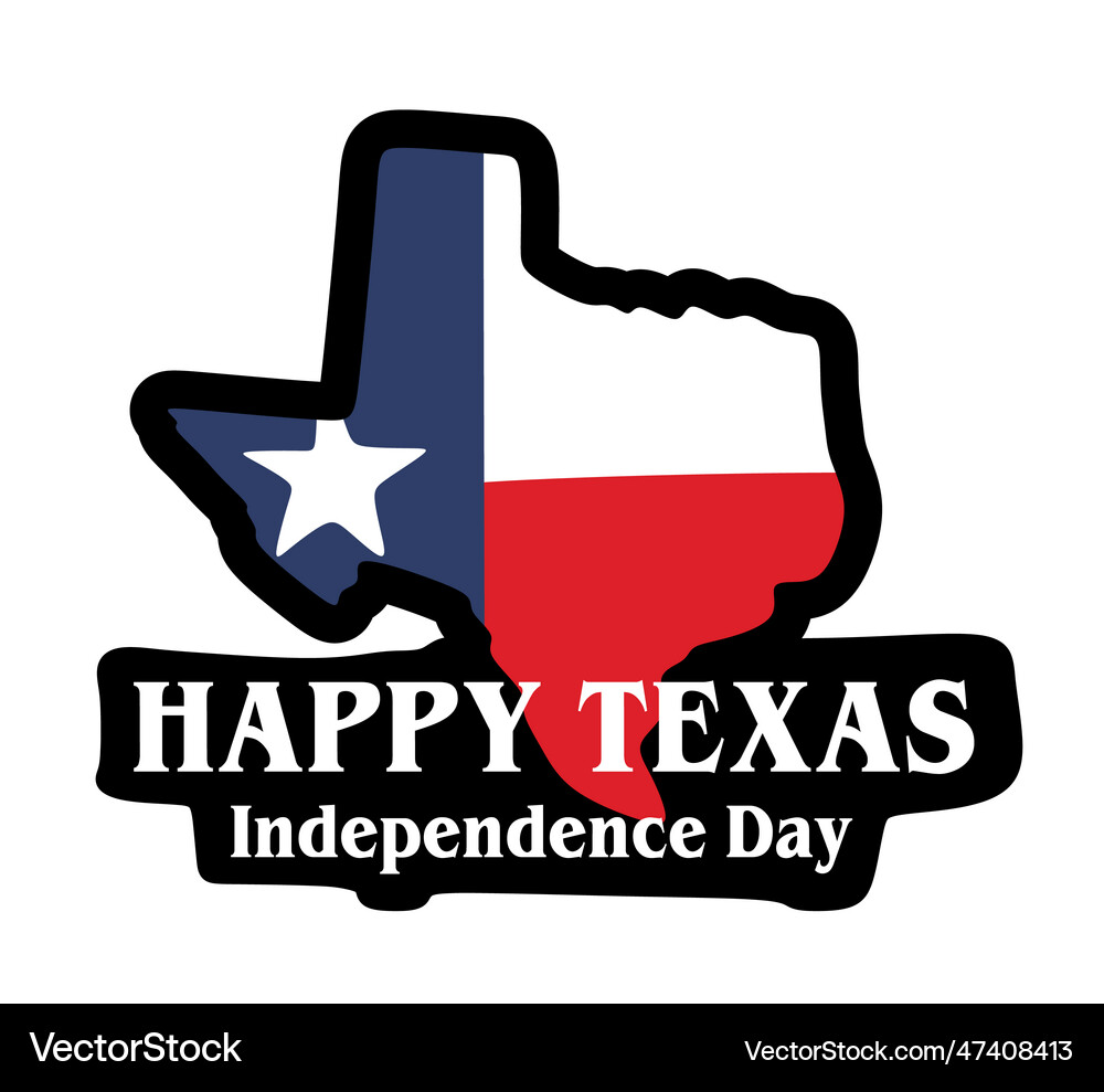 Texas independence day with white background Vector Image