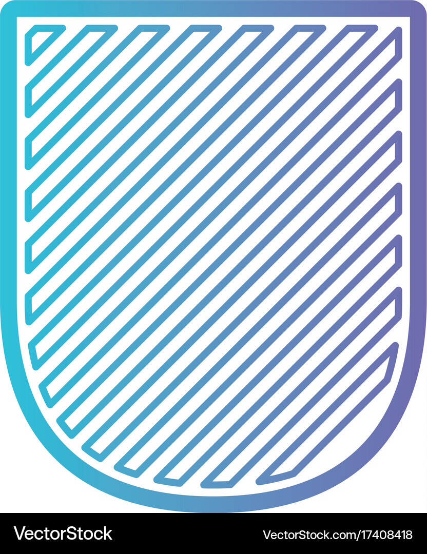 Badge striped in color gradient silhouette from Vector Image