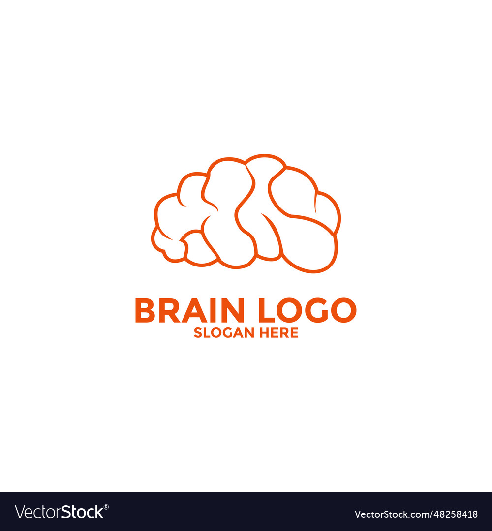 Brain logo silhouette design template think idea Vector Image Brain logo silhouette design template think idea Vector Image