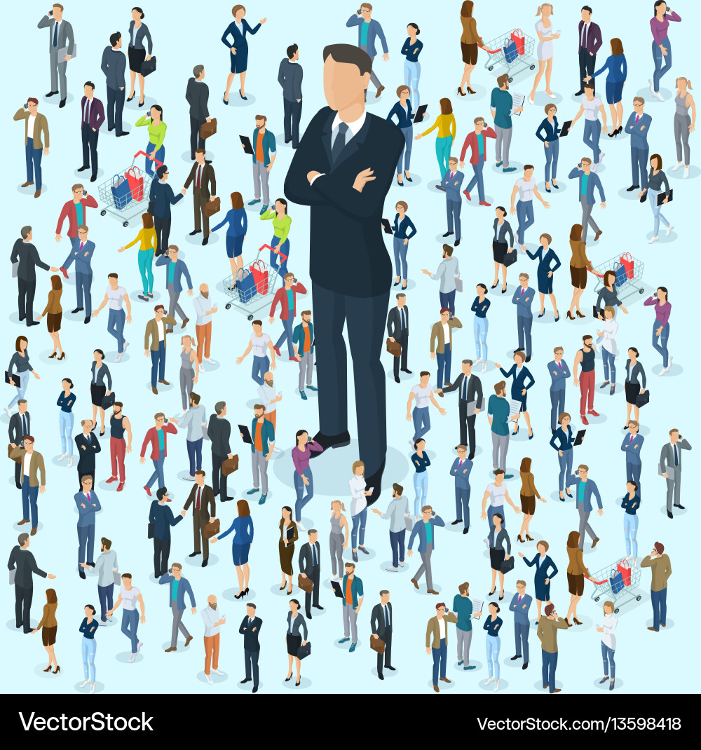 Businessman big boss leader Royalty Free Vector Image