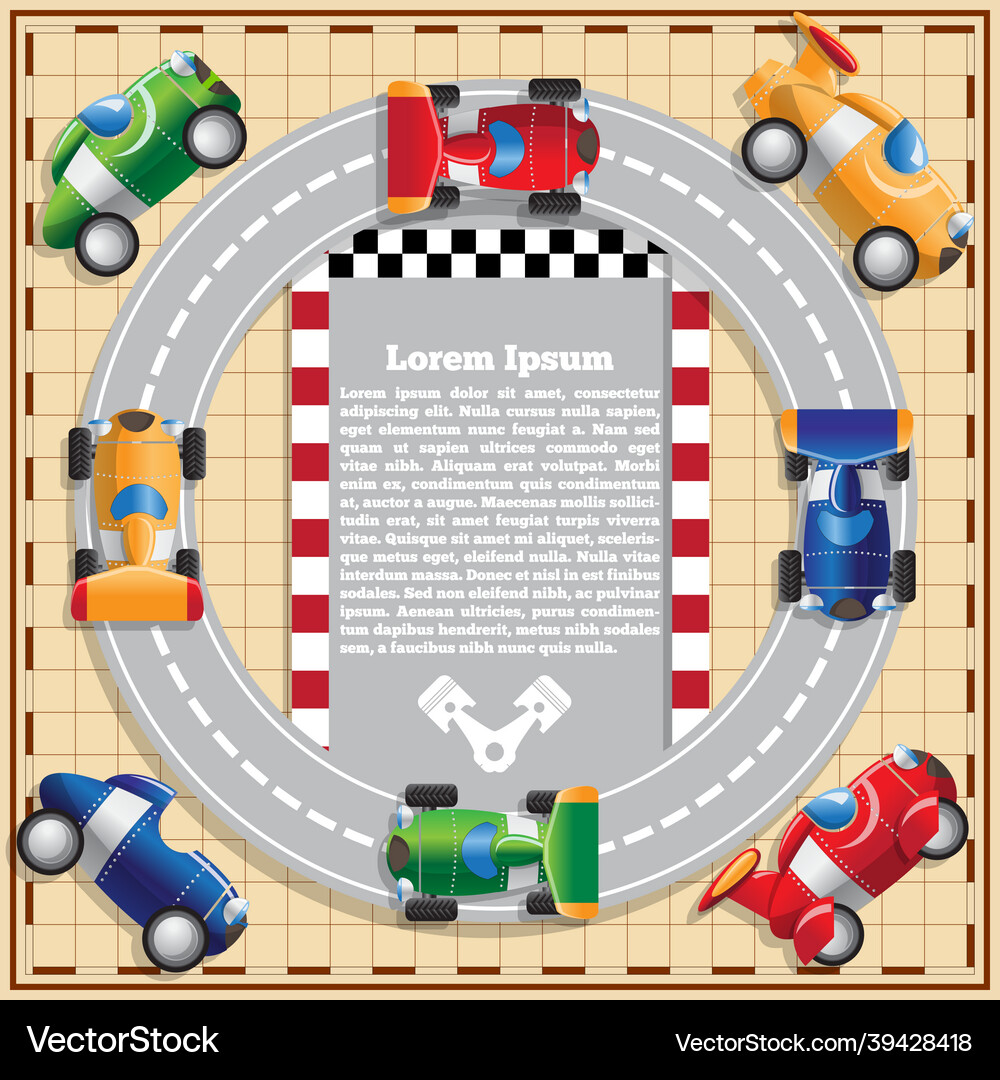 Car racing Royalty Free Vector Image - VectorStock
