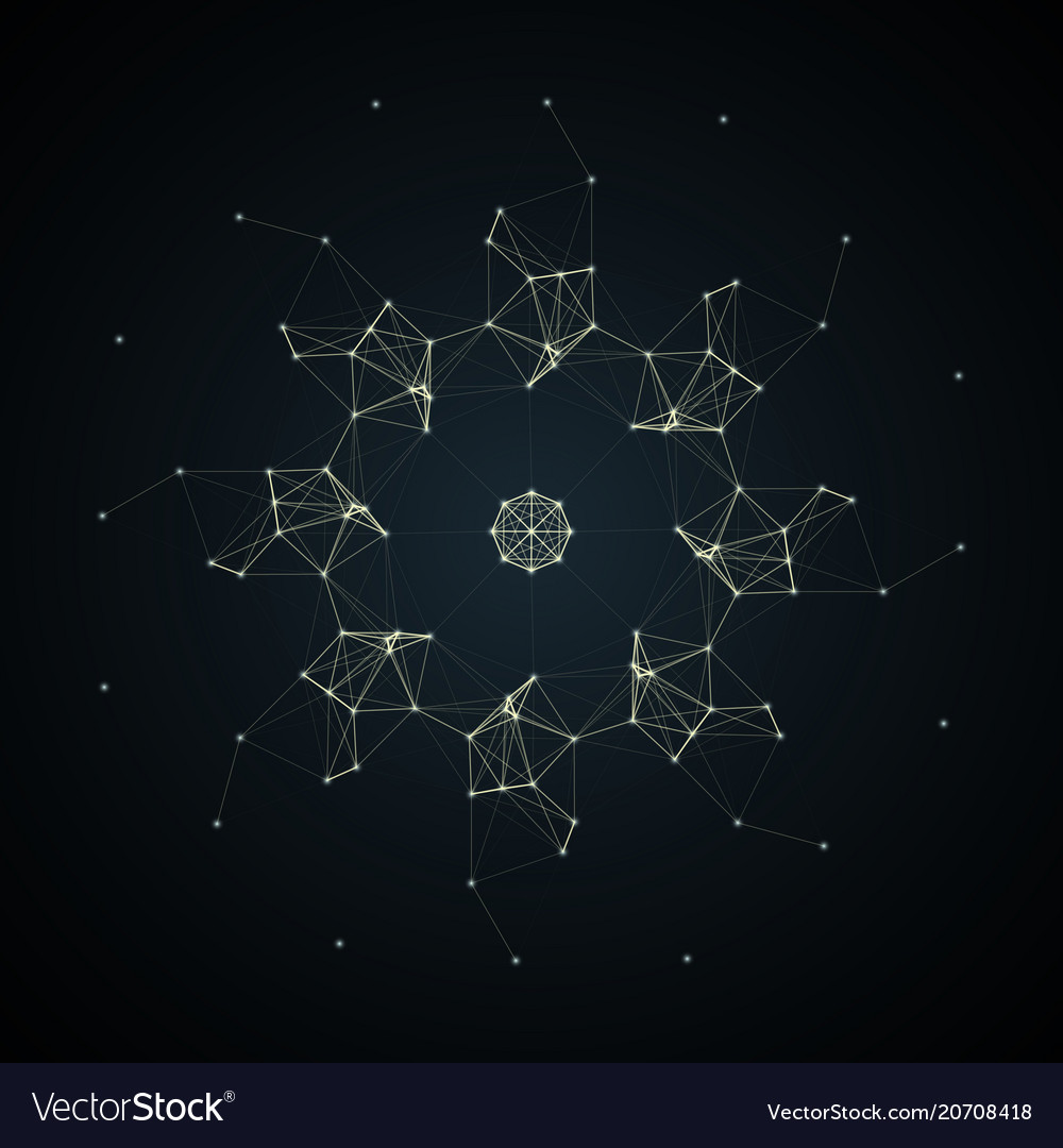 Geometric pattern consist polygonal element Vector Image