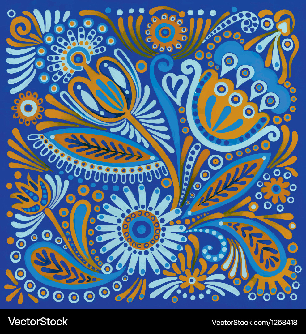 Hand drawn acrylic painting Royalty Free Vector Image