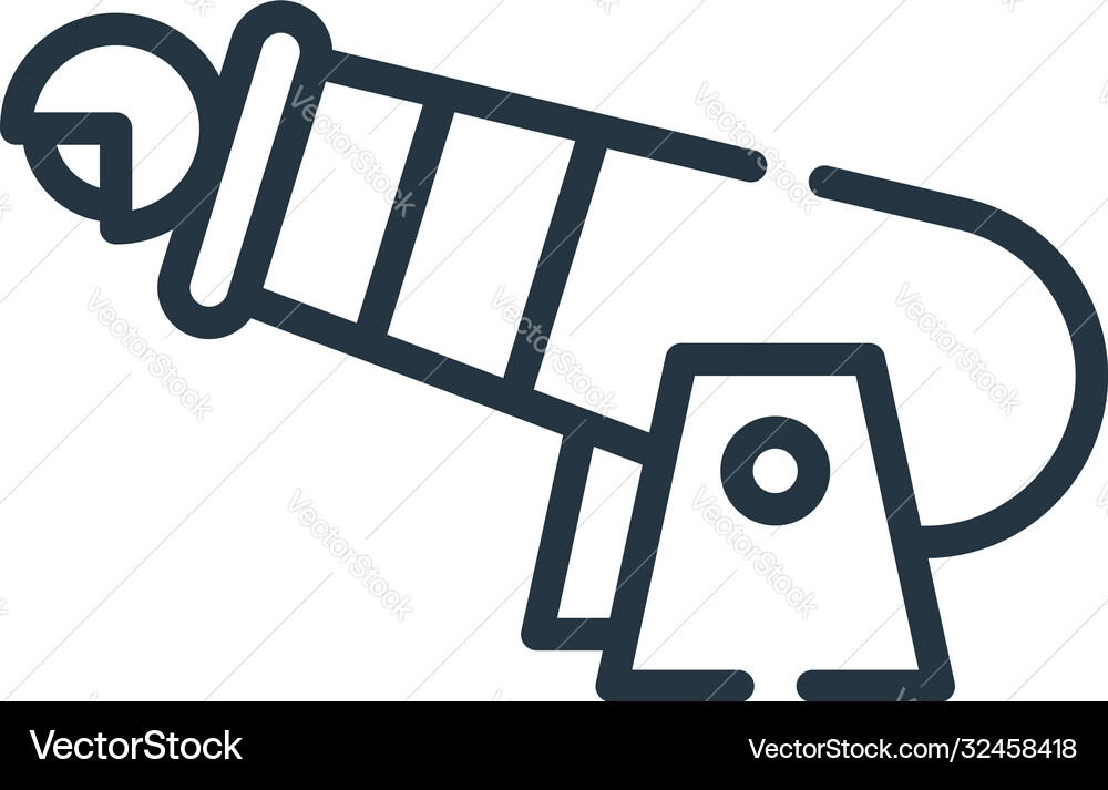 Human cannonball icon isolated on white Royalty Free Vector