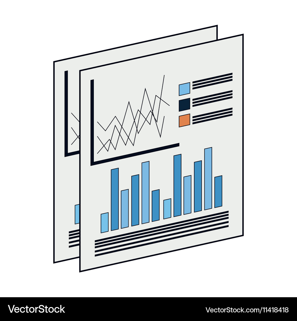 Isolated infographic document design Royalty Free Vector