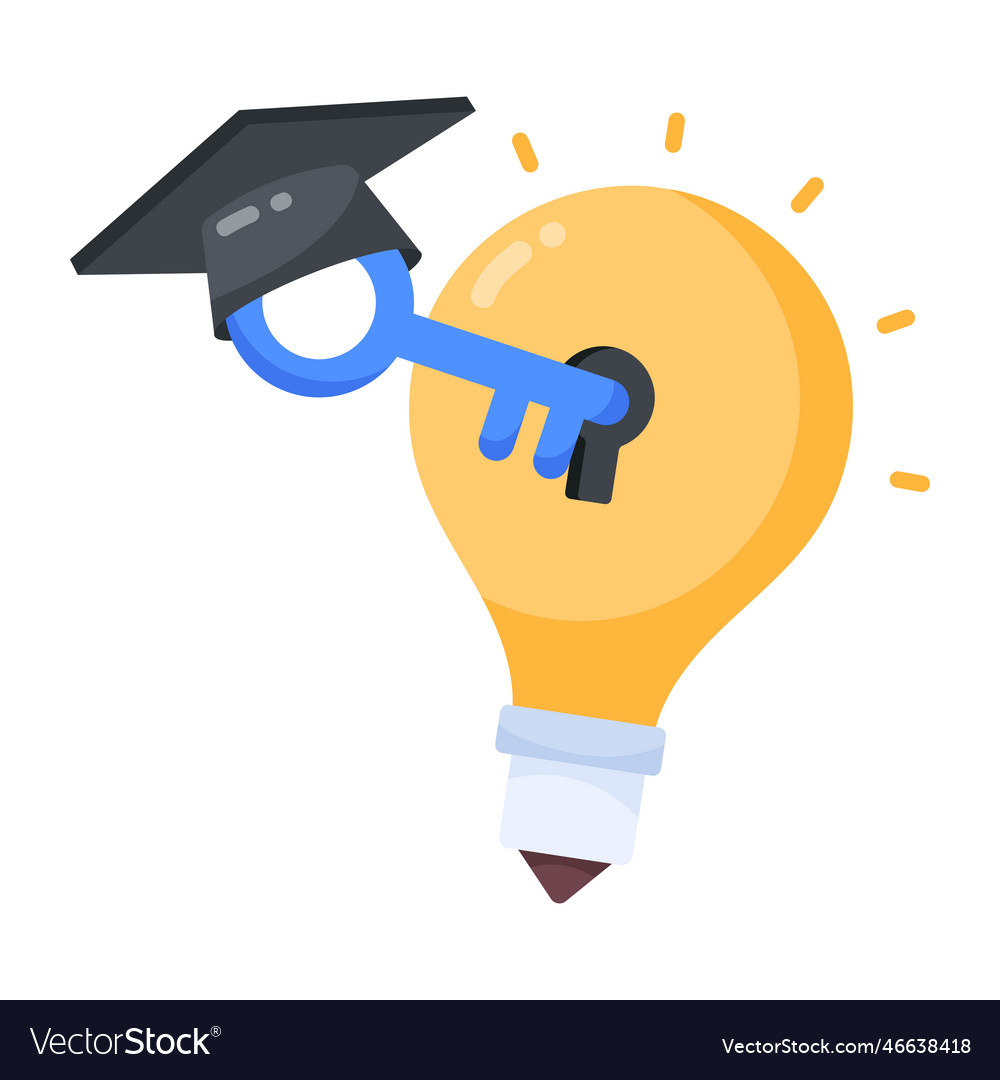 Knowledge key Royalty Free Vector Image - VectorStock