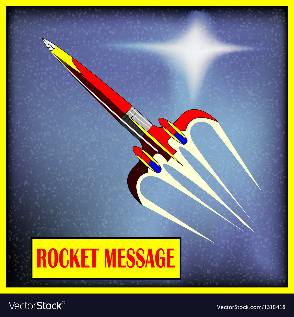 Retro space rocket Royalty Free Vector Image - VectorStock