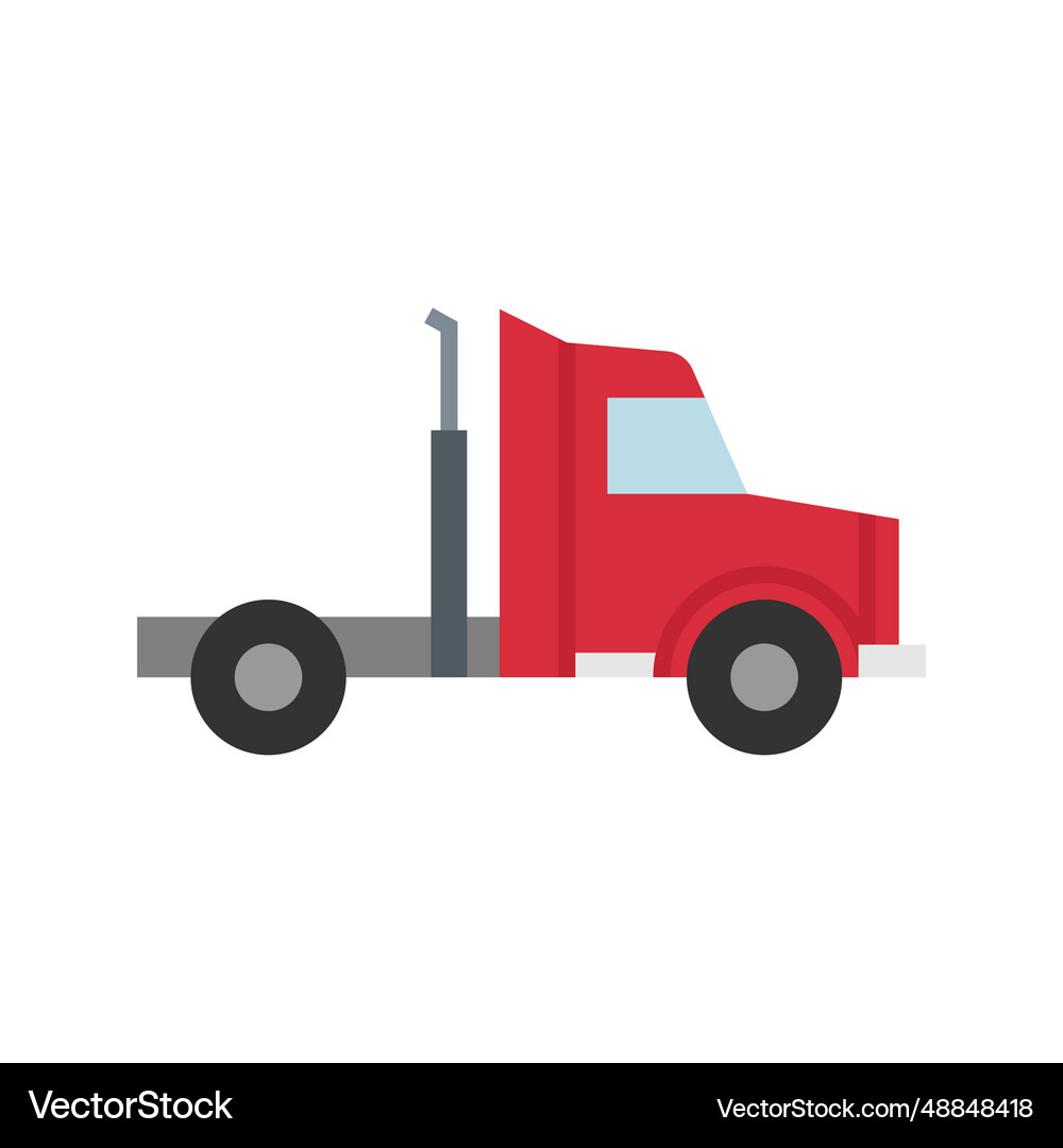 Semi truck icon classic tractor Royalty Free Vector Image