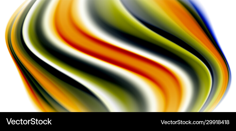 Silk smooth lines on white liquid fluid color Vector Image