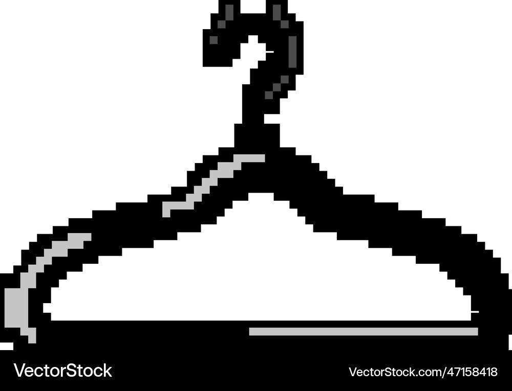 Wardrobe hanger clothes game pixel art Royalty Free Vector