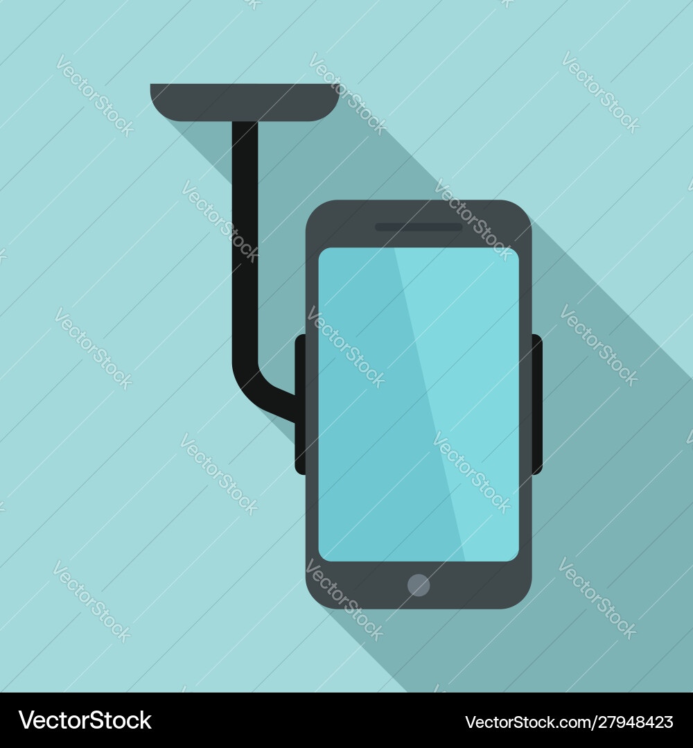 Car phone holder icon flat style Royalty Free Vector Image
